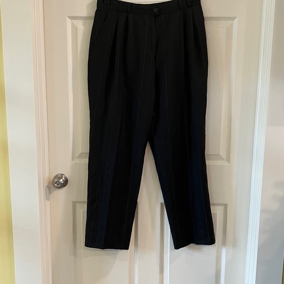 Yarell | Pants & Jumpsuits | Vintage Yarell Black Pinstripe Dress Pants ...